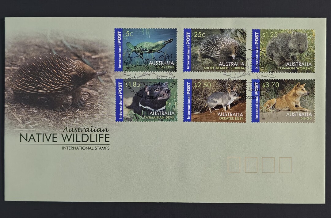 Dingo, 2006 Australian Native Wildlife Stamp FDC, a Set of 6 Stamps ...