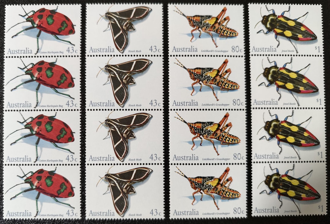 1991 Australia Insects Stamps, 4 Sets, a Set of 4, MNH - Etsy