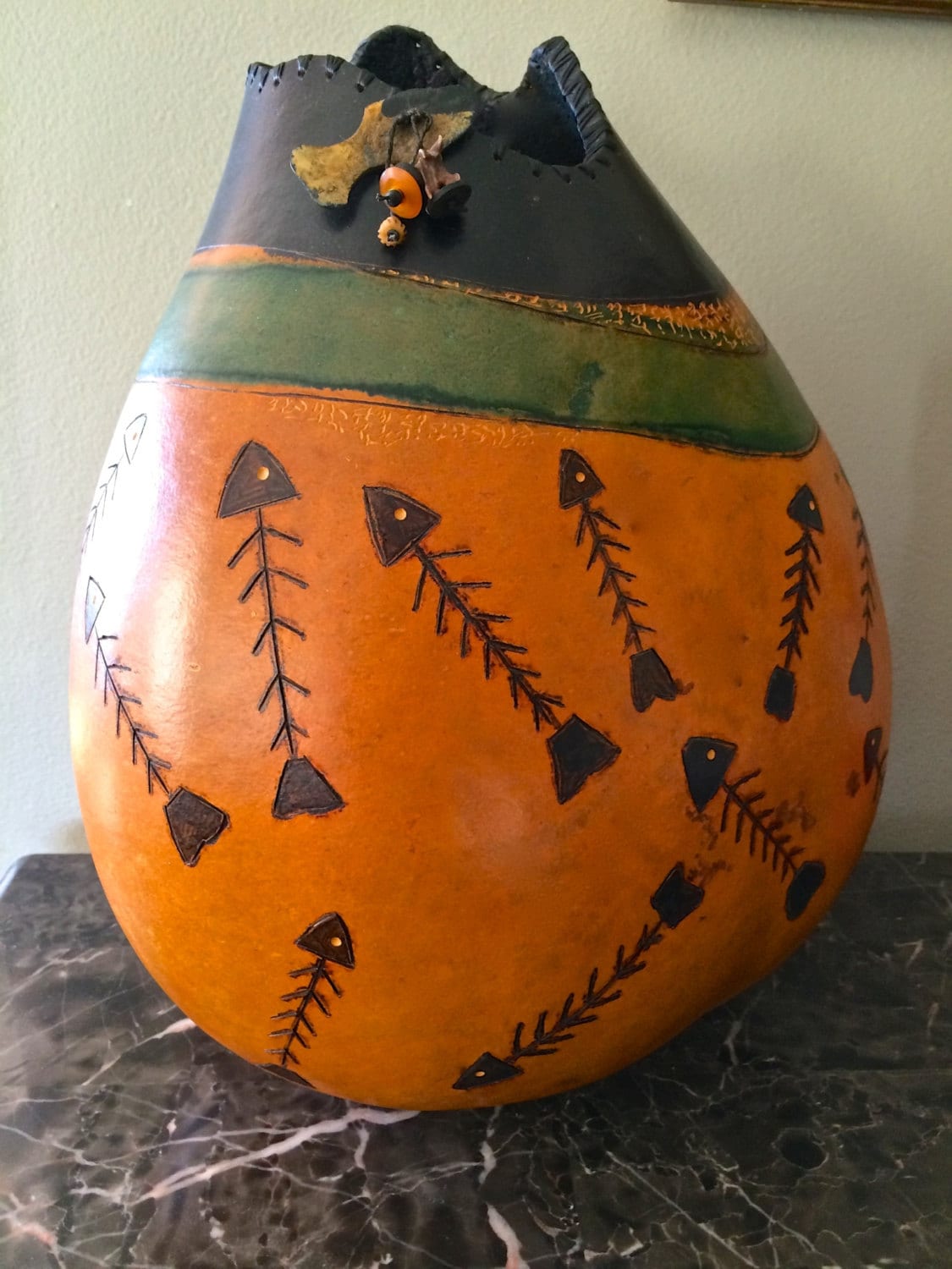 Native American Gourd - Dyan Peterson - Extremely Rare Handcrafted Art ...