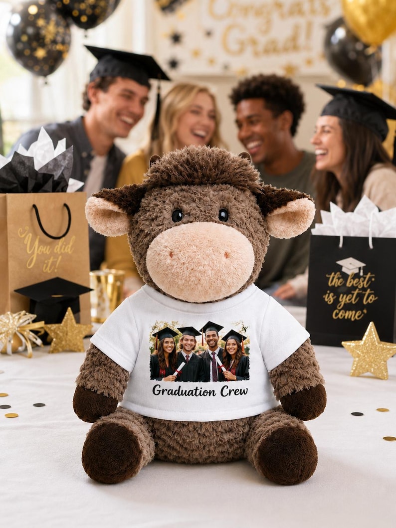Custom Photo Highland Cow Plush Toy, Personalized Keepsake Gift - Etsy