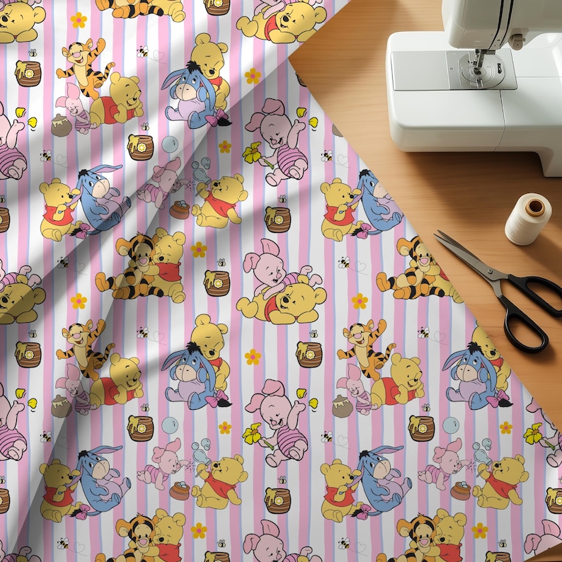Bear Friends Seamless Pattern, Honey Bear Nursery Fabric Background ...