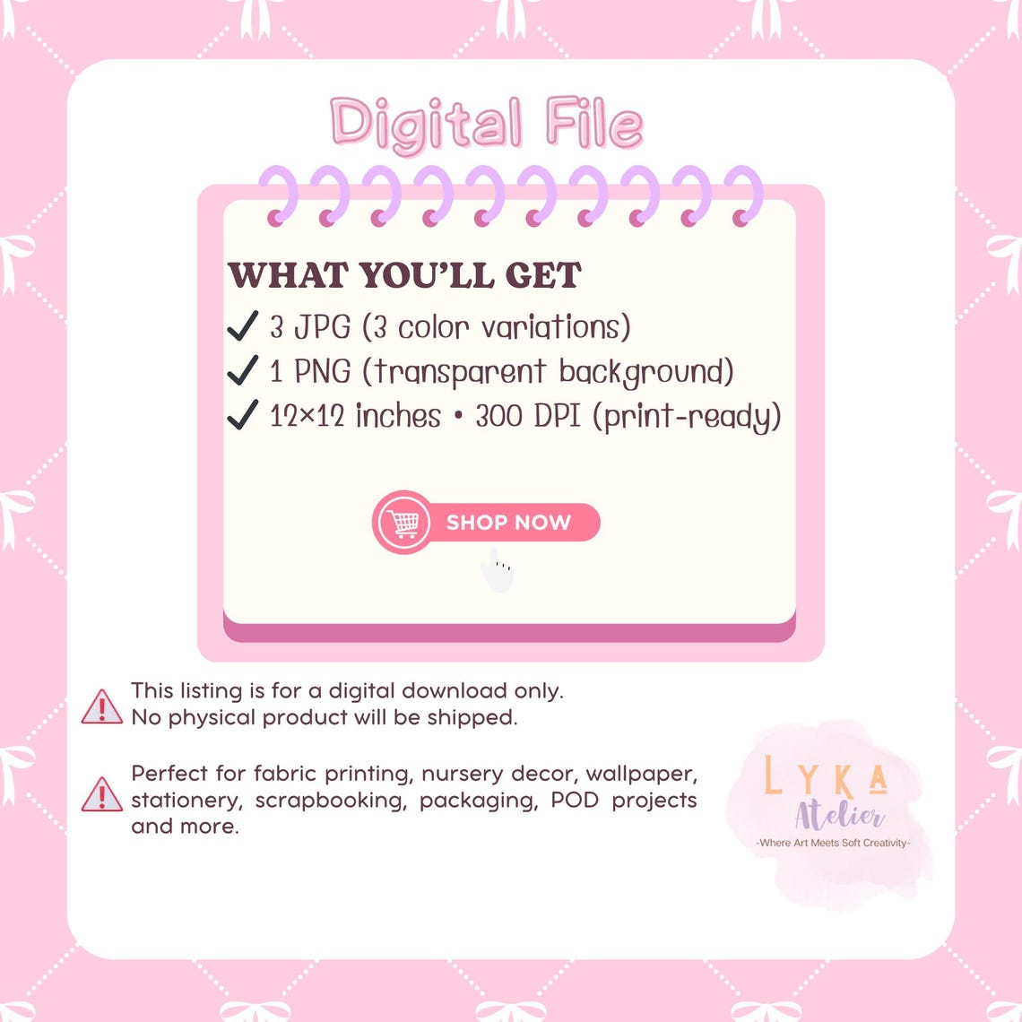 Princess Polaroid Seamless Pattern, Pink Grid Background, Digital Paper ...