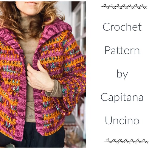 Pdf-file for Crochet PATTERN Wandering Jane Jacket 5 - Etsy