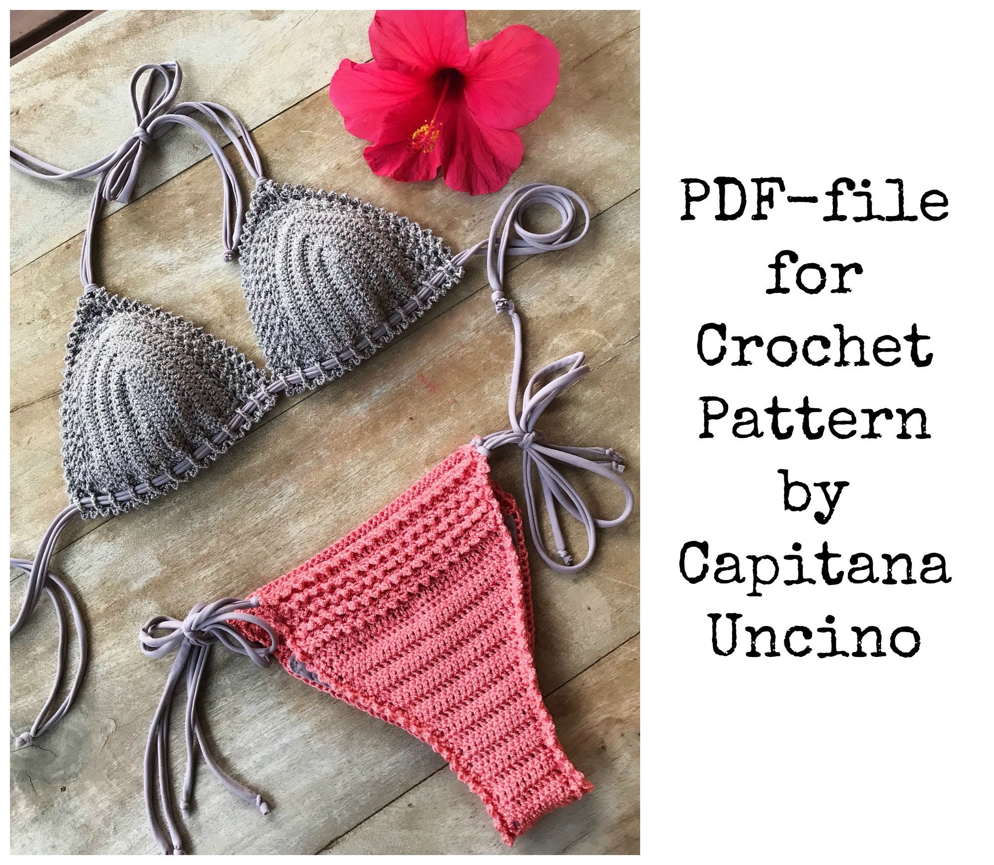 Pdf-file for Crochet PATTERN, Chasing Stars Crochet Brazilian Bikini ...