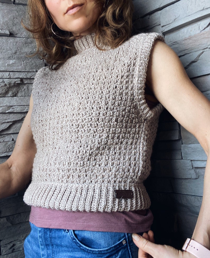 Pdf-file for Crochet PATTERN Saaga Slipover Vest Sizes | Etsy