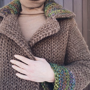 Pdf-file for Crochet PATTERN, Wandering Jane Jacket, 5 Different Sizes ...