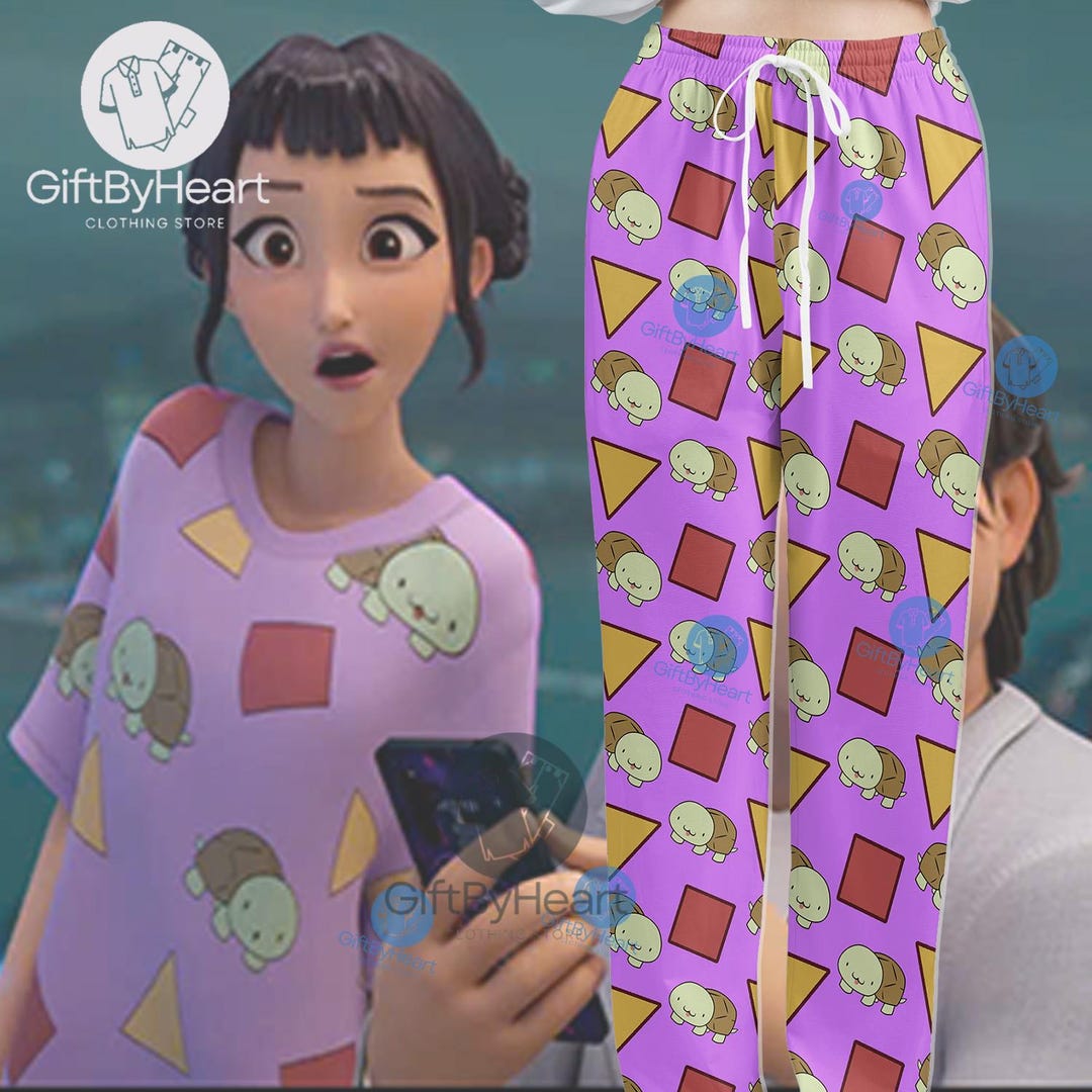 Kpop Demon Hunters Pajama Pants – Zoey’s Turtle Print Sleepwear ...