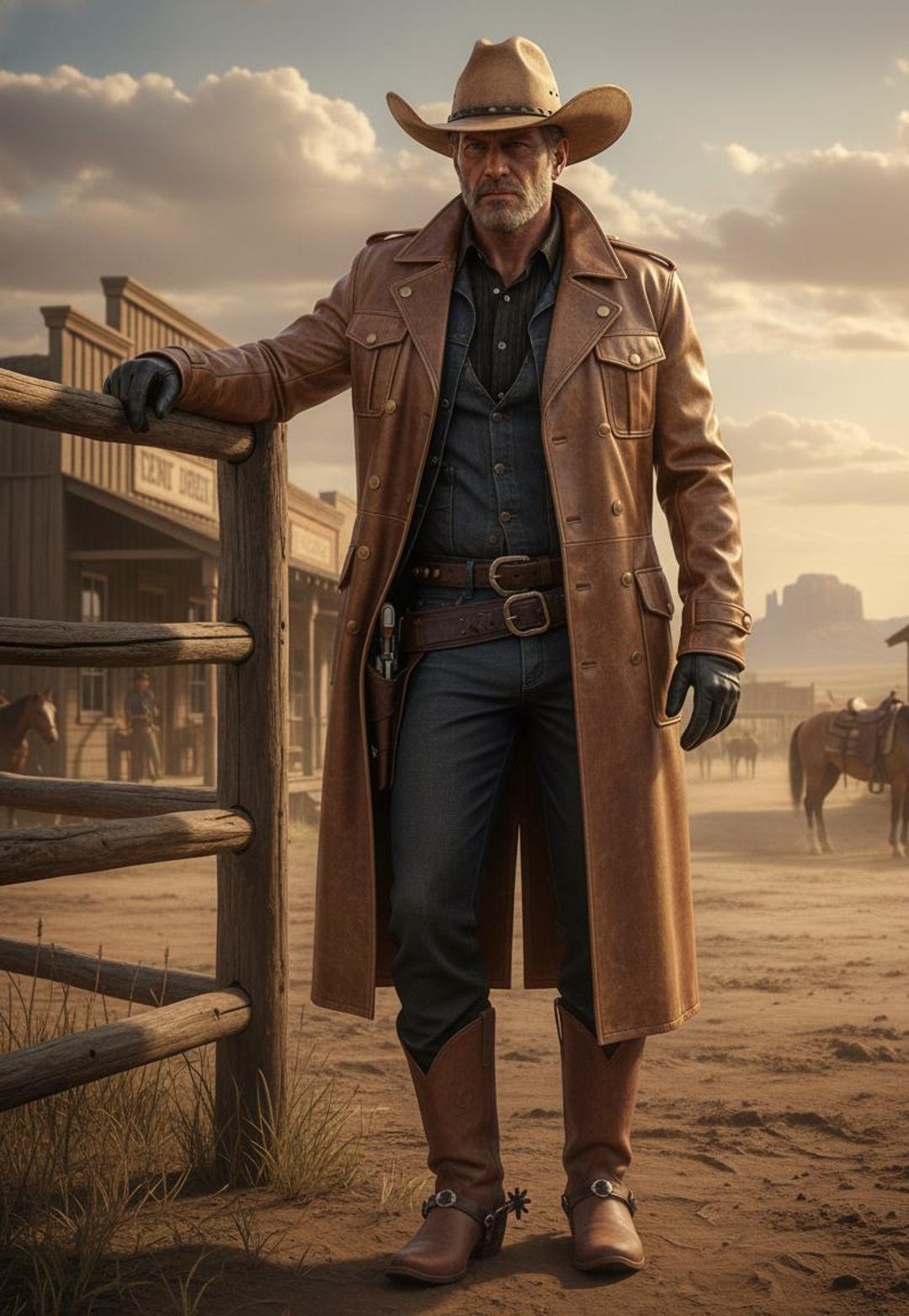 Men's Classic Luxury Real Leather Coat / Long Royal European Trench ...