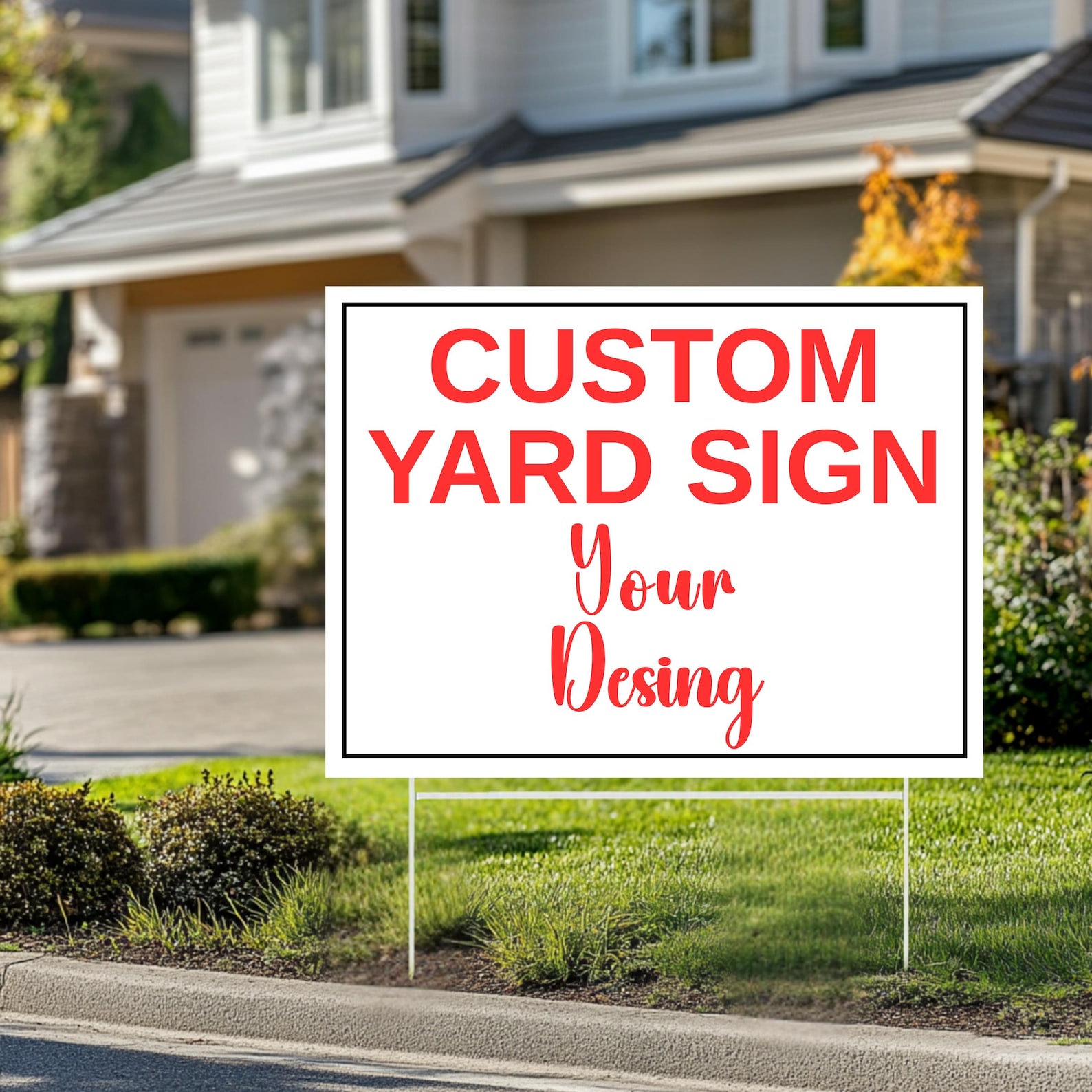 Custom Design Yard Sign, Personalized Yard Sign, Custom Metal Yard Sign ...