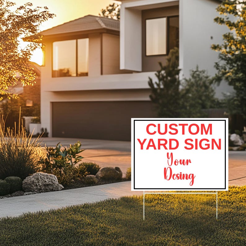 Custom Design Yard Sign, Personalized Yard Sign, Custom Metal Yard Sign ...
