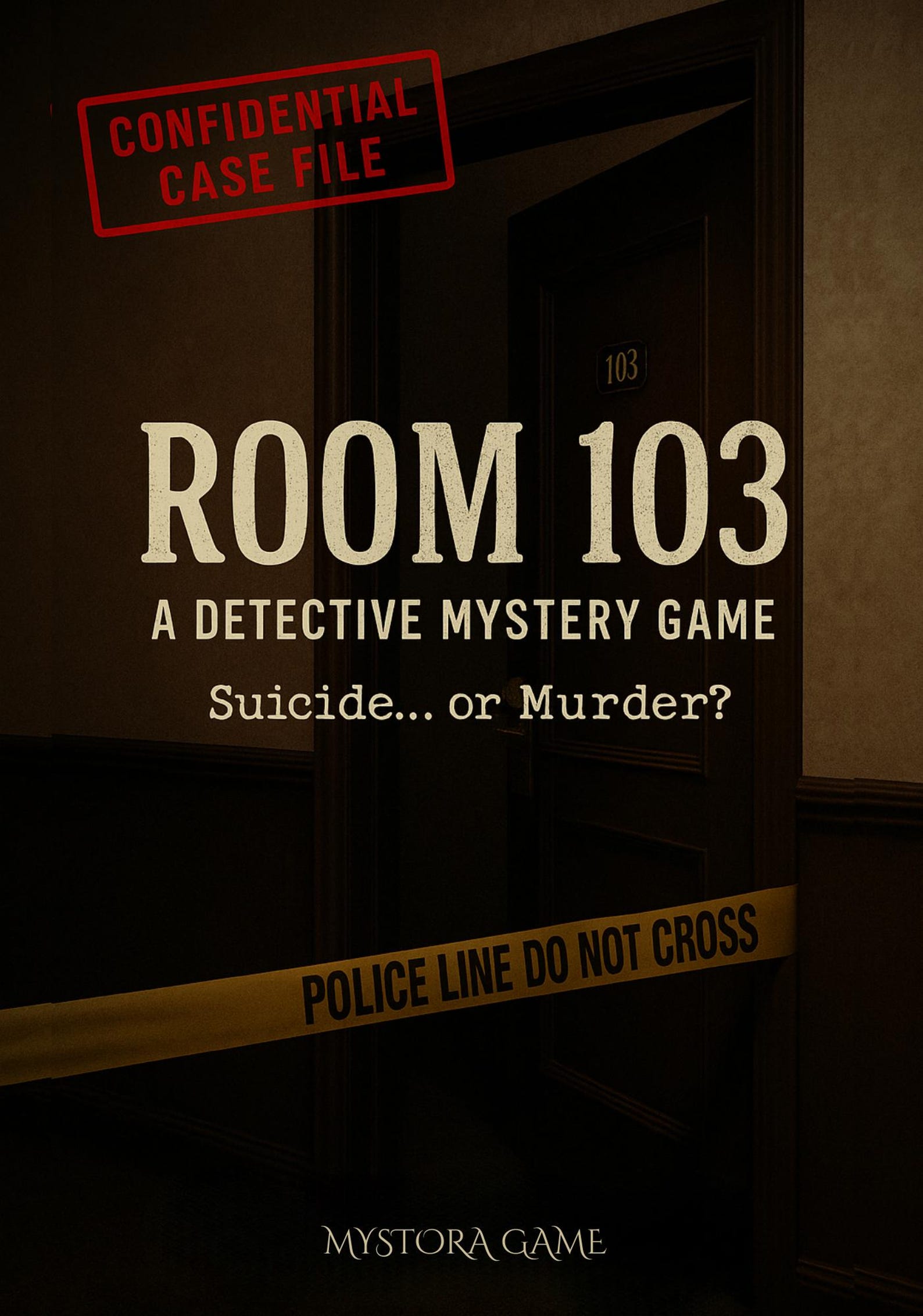Room 103 Murder Mystery Game | Printable Detective Case File | Escape ...