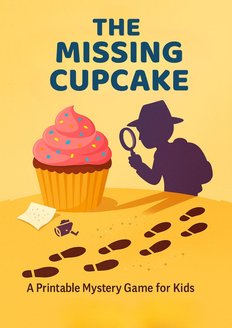 The Missing Cupcake | Kids Mystery Game | Printable Detective Adventure ...
