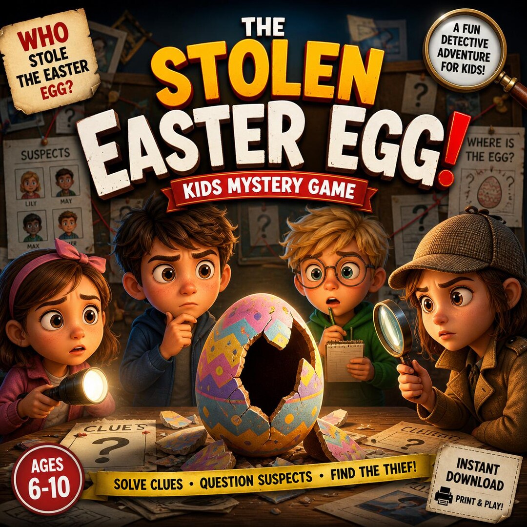 The Case of the Missing Easter Egg | Printable Detective Game for Kids ...