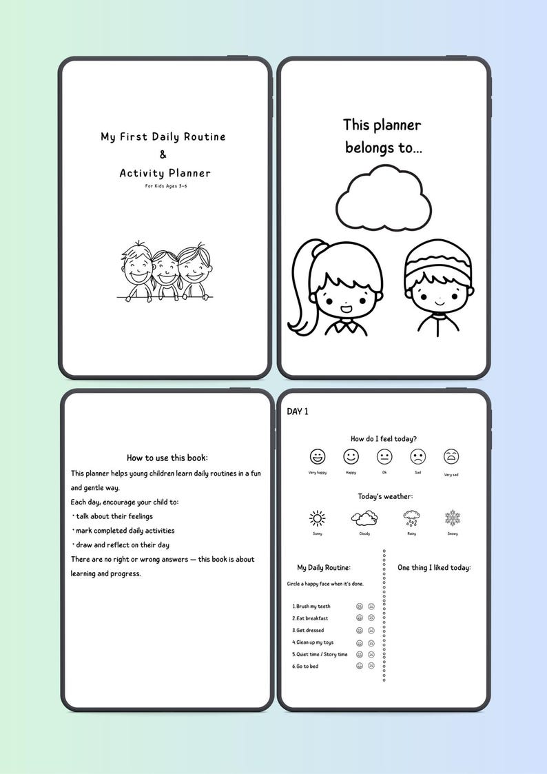 Kids Feelings Journal Printable | Emotional Awareness Workbook for Kids ...