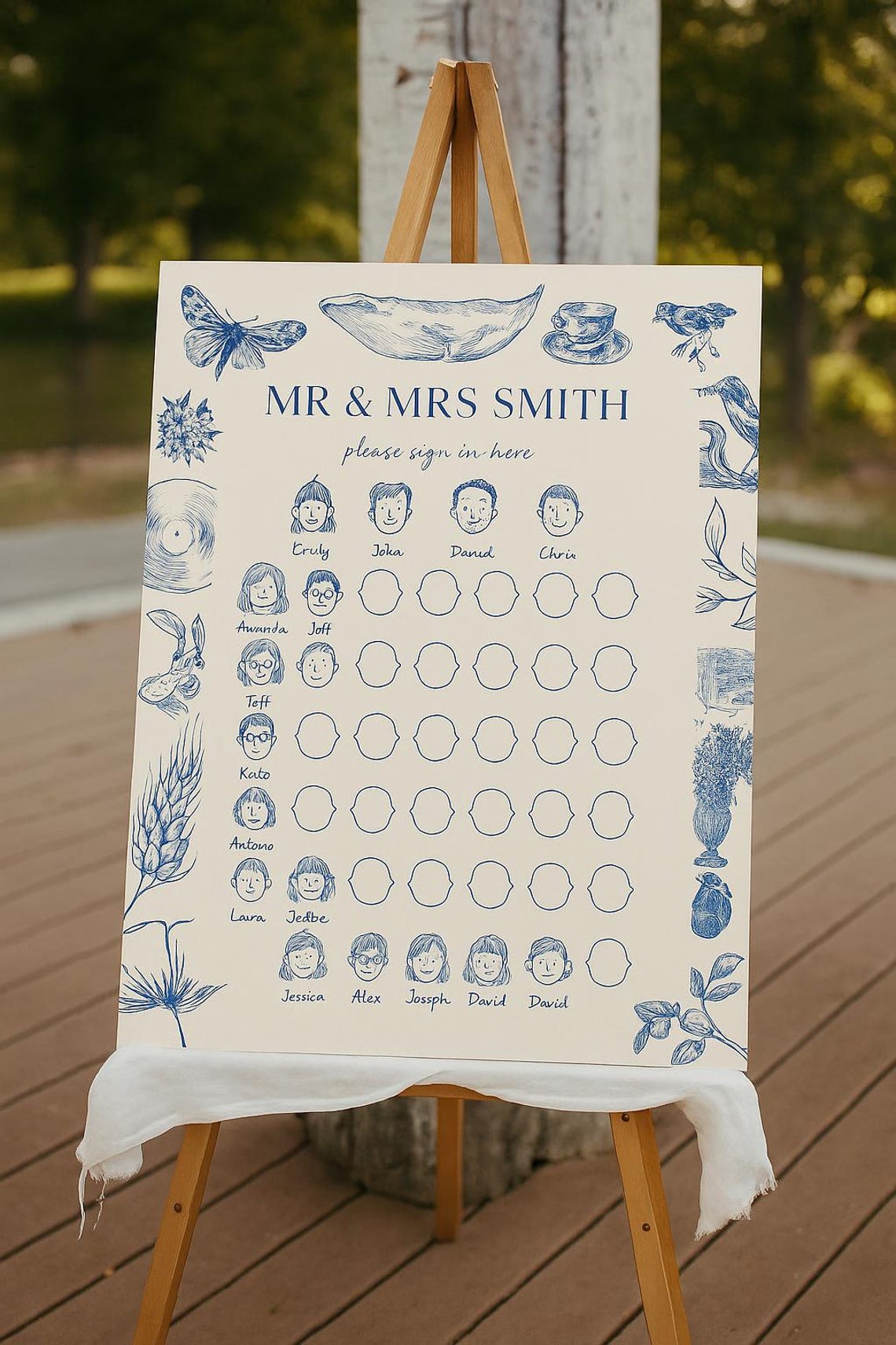 Personalized Wedding Guest Book Alternative • Interactive Sign-in ...