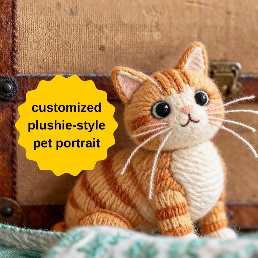 Custom Plushie Portrait From Photo | Pet Digital Art | Personalized ...