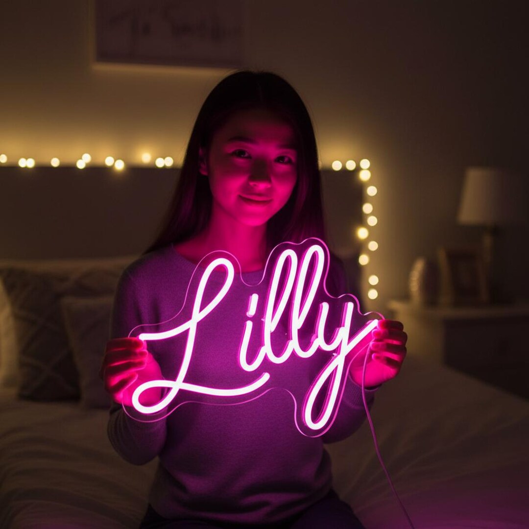 Neon Custom Kids Names, Aesthetic Neon Name Sign, Light up Sign, Kids ...