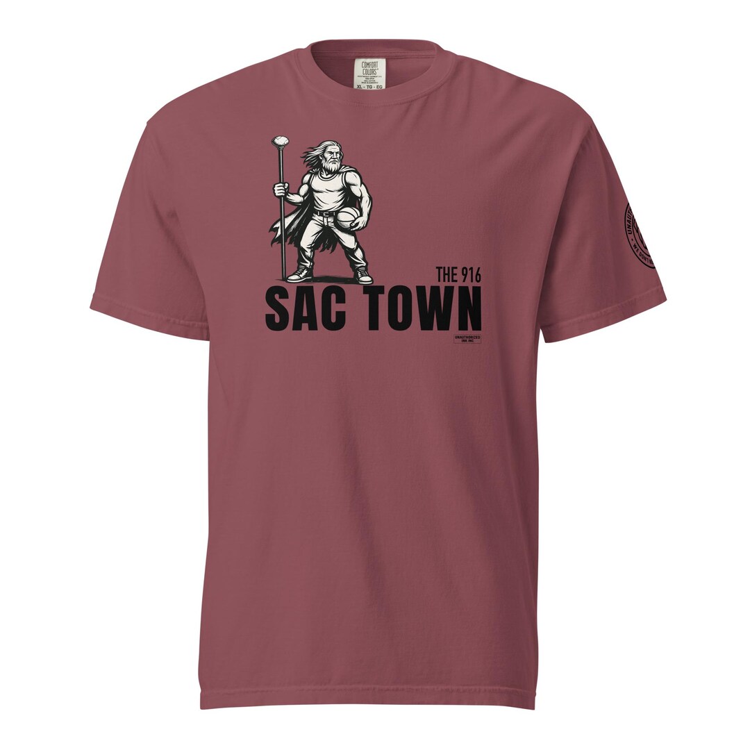 Sac Town – Retro Warrior Graphic Shirt for Men – Bold 916 City Pride ...