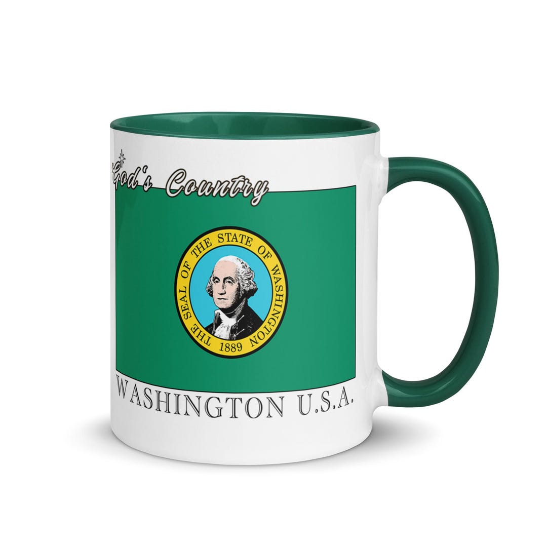 Washington Mug – “god’s Country” State Map Art – Washington Gift - Etsy