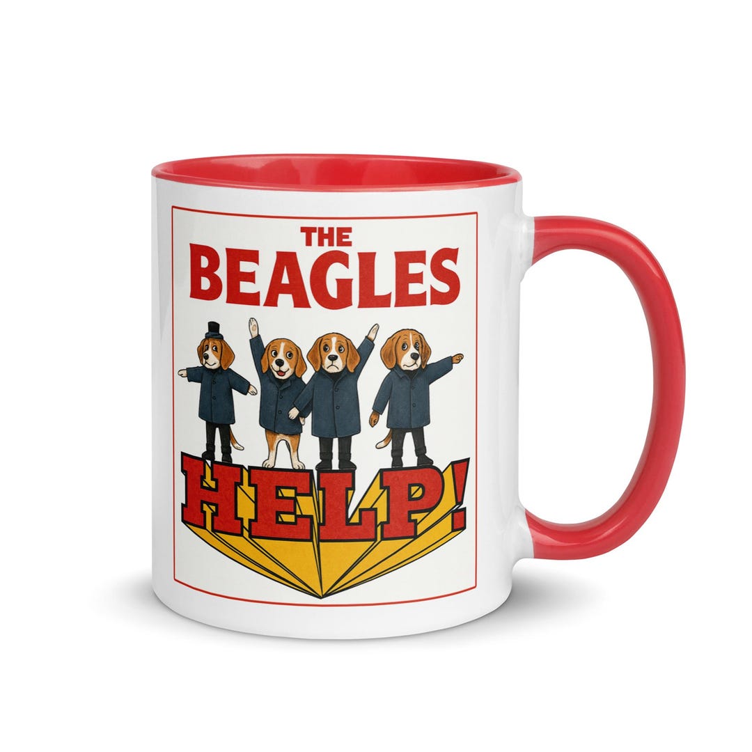 Beagle Rock Band Mug, Funny Dog Music Coffee Cup - Etsy
