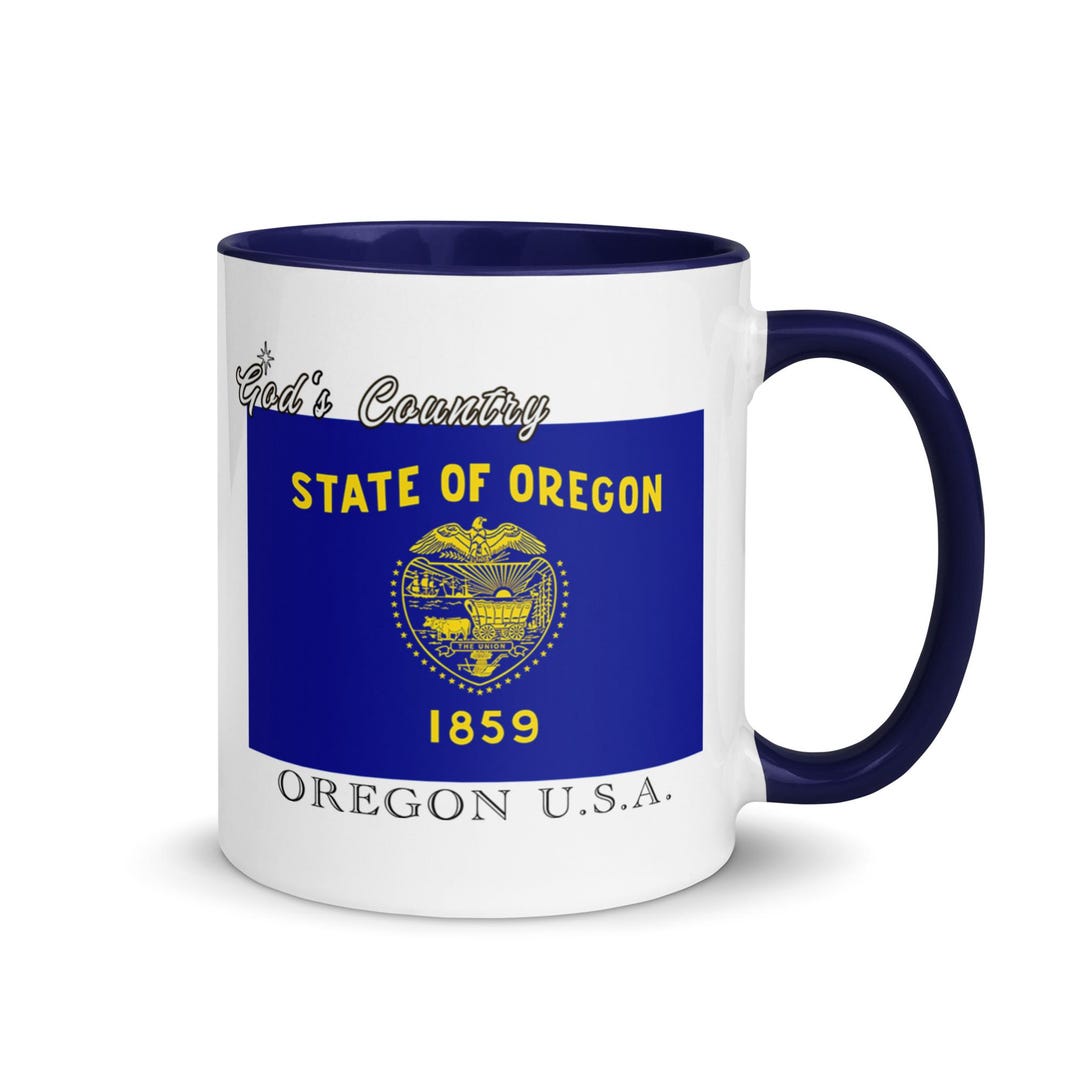 Oregon Mug – “god’s Country” State Map Art – Oregon Gift - Etsy
