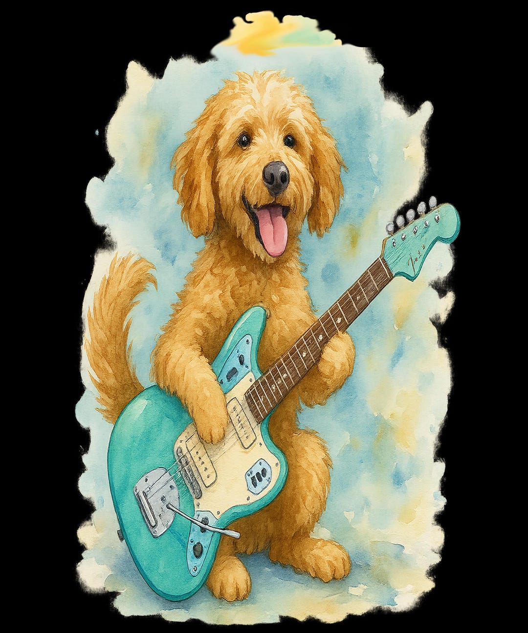 Labradoodle Doodle Guitar T-shirt Fun Rock and Roll Gift - Etsy