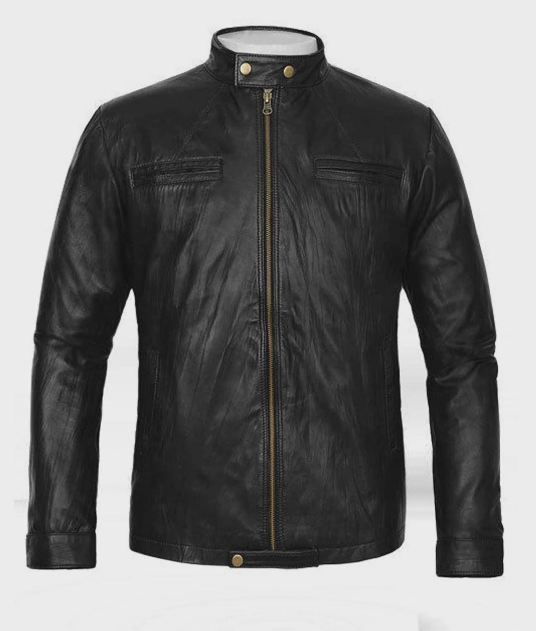 Classic 17 Again Zac Efron Wrinkled Black Leather Jacket - Movie ...