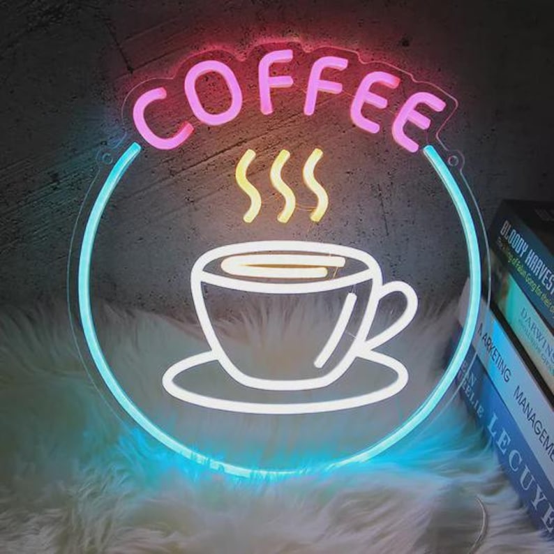 Custom LED Neon Coffee Sign, Cafe Bar Decor, Kitchen Wall Art - Etsy