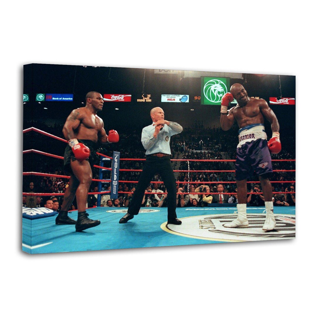 Boxing Legends Tyson and Evander Holyfield Canvas Print Posters Wall ...