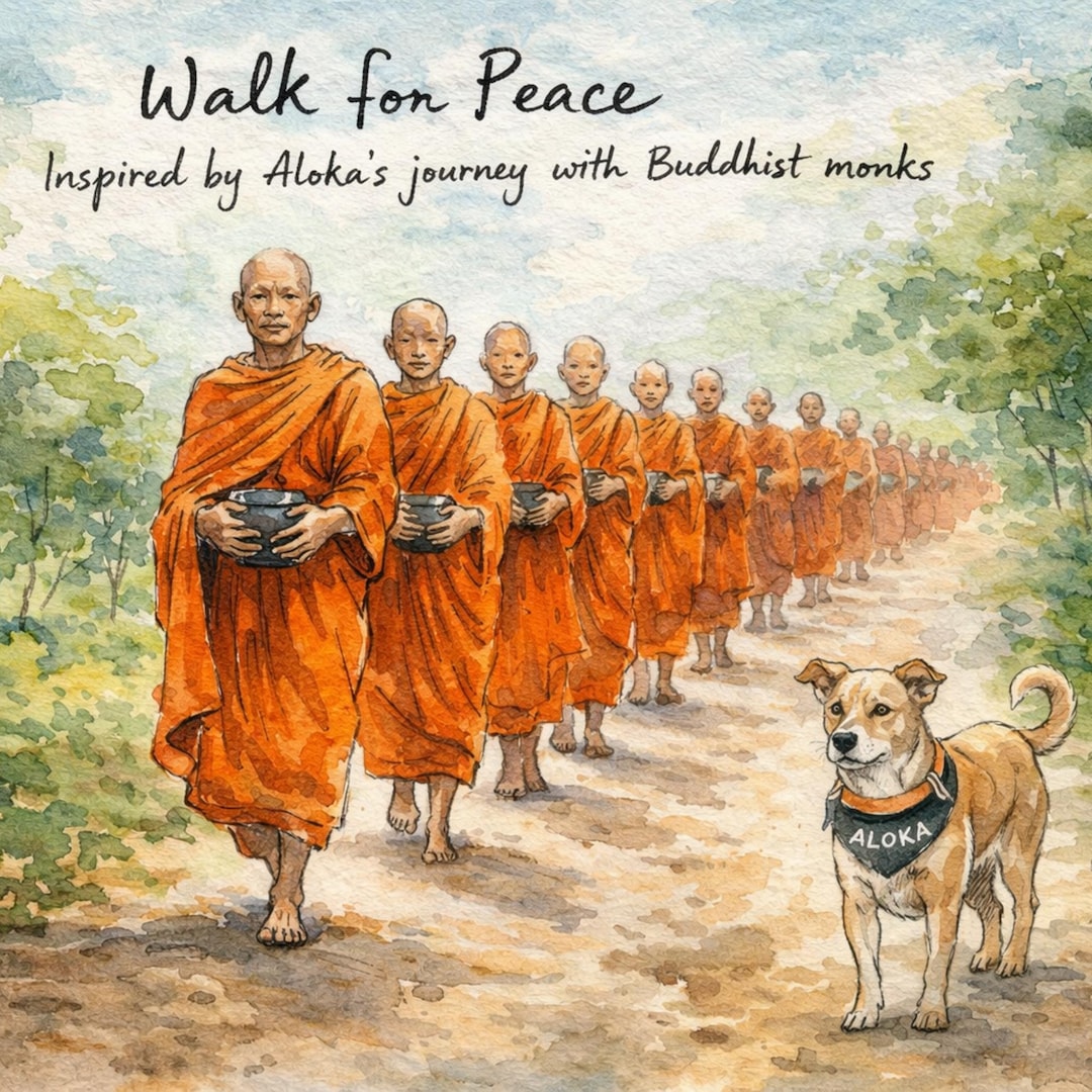 Buddhist Monks on Peace Walk - Etsy