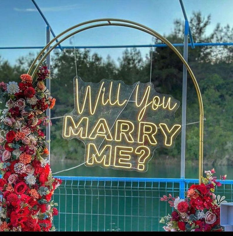 Marry Me Neon Sign, Will You Marry Me Sign, Neon Wedding Sign, Neon ...