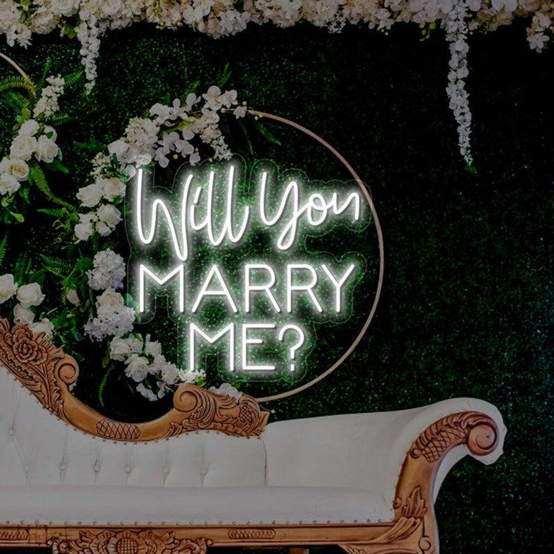 Marry Me Neon Sign, Will You Marry Me Sign, Neon Wedding Sign, Neon ...