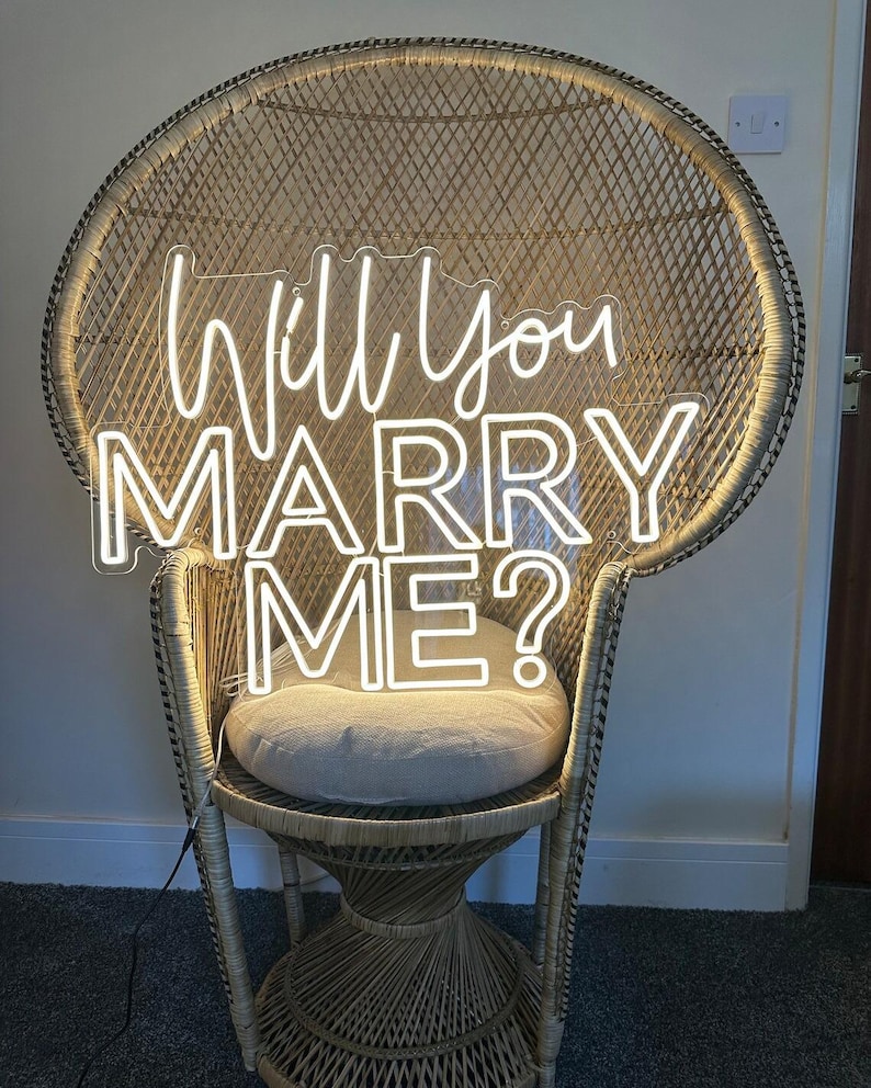 Neon Sign, Will You Marry Me Neon Sign, Marry Me LED Sign, Wedding ...