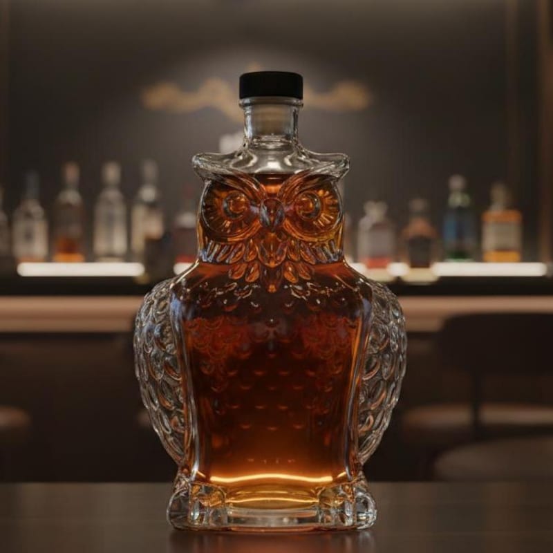 Owl Liquor Bottle - Etsy