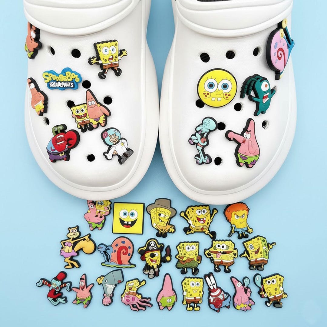 Spongebob Croc Charms – Unique Shoe Accessories for Kids or Adults - Etsy