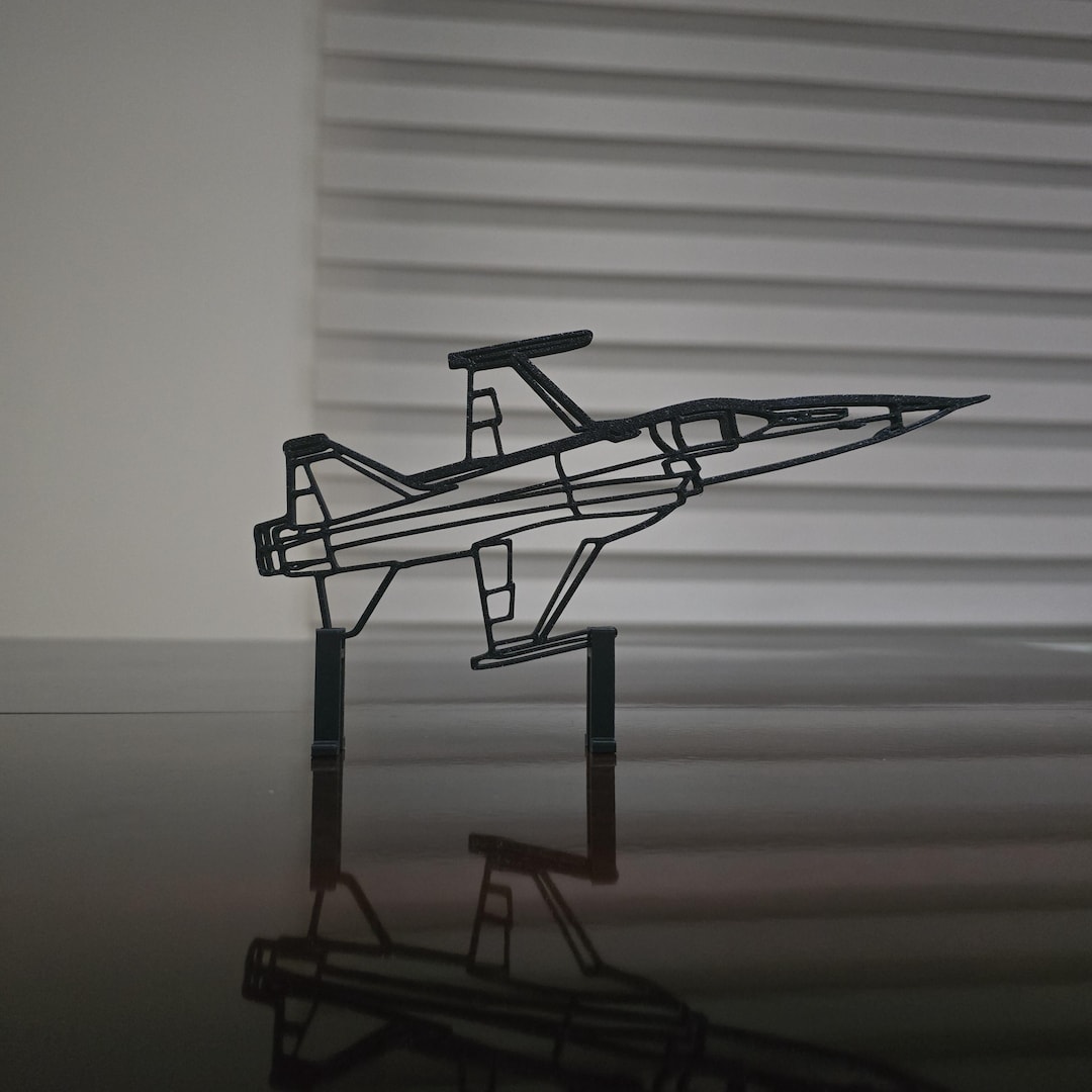 Northrop F 5 Tiger 2 Airplane Silhouette, 3D Printed Desk Decor - Etsy