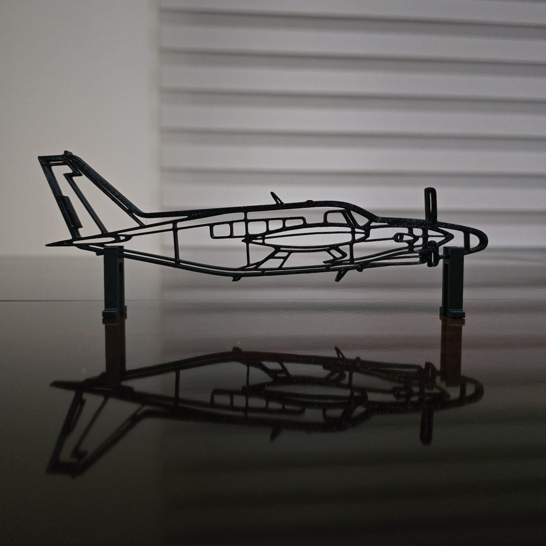 Piper PA 31T Cheyenne Airplane Silhouette, 3D Printed Desk Decor - Etsy