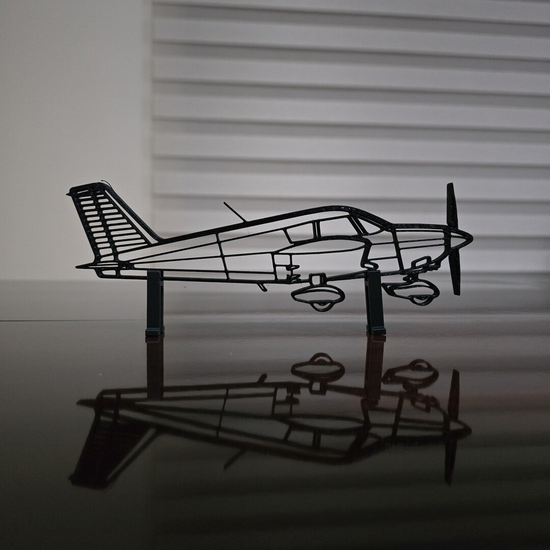 Piper Cherokee PA 28 140 Airplane Silhouette, 3D Printed Desk Decor - Etsy