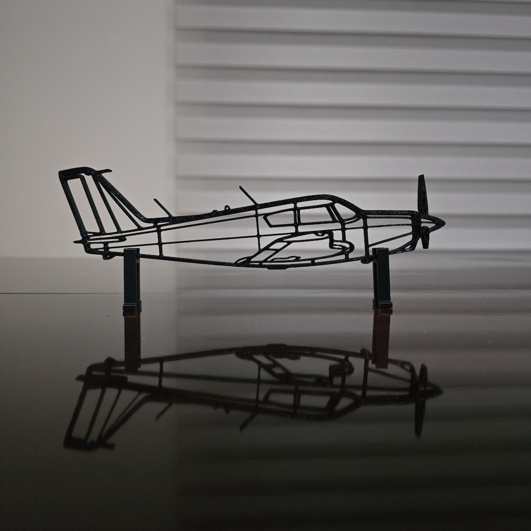 Piper Comanche 250 Airplane Silhouette, 3D Printed Desk Decor - Etsy