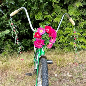 Handlebar Streamers, Garnet Bicycle Streamers, Flower Bike Accessory - Etsy