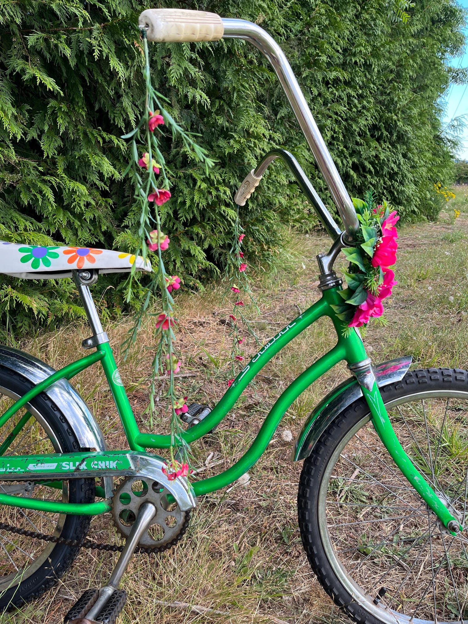 Handlebar Streamers, Garnet Bicycle Streamers, Flower Bike Accessory - Etsy