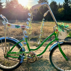 Handlebar Streamers, Blue Bicycle Streamers, Flower Bike Accessory - Etsy