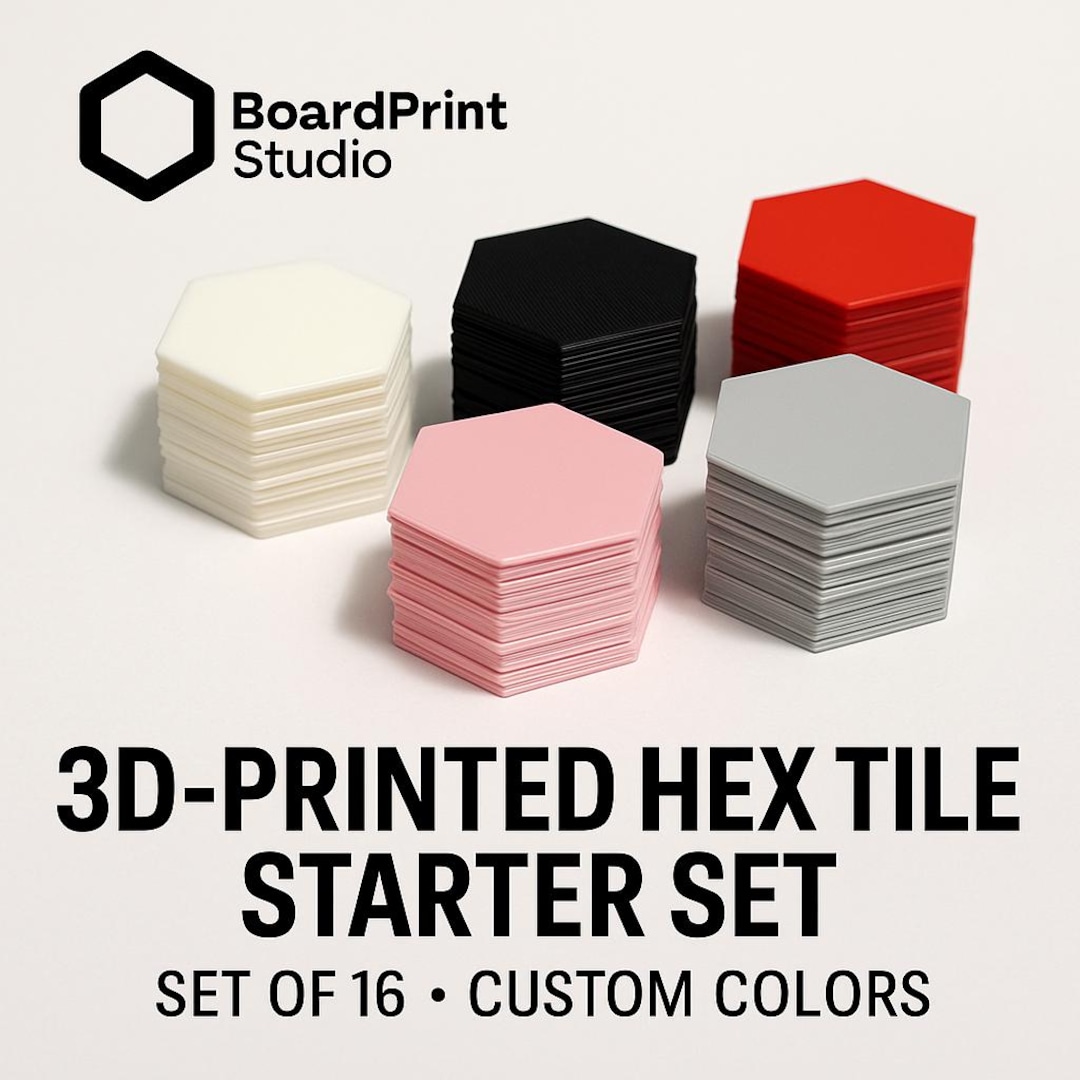 3D Printed Hex 54 Mm Width Board Game Tiles – Starter Set of 16 - Etsy UK