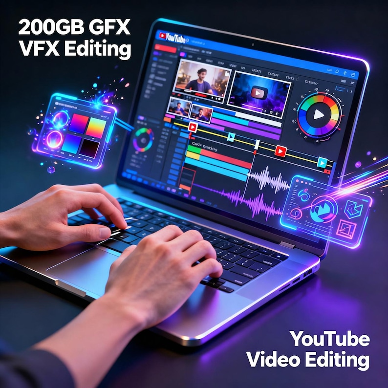 200GB GFX VFX Editing Bundle | Transitions, Overlays, FX Packs,motion Graphics, Video Editing ...
