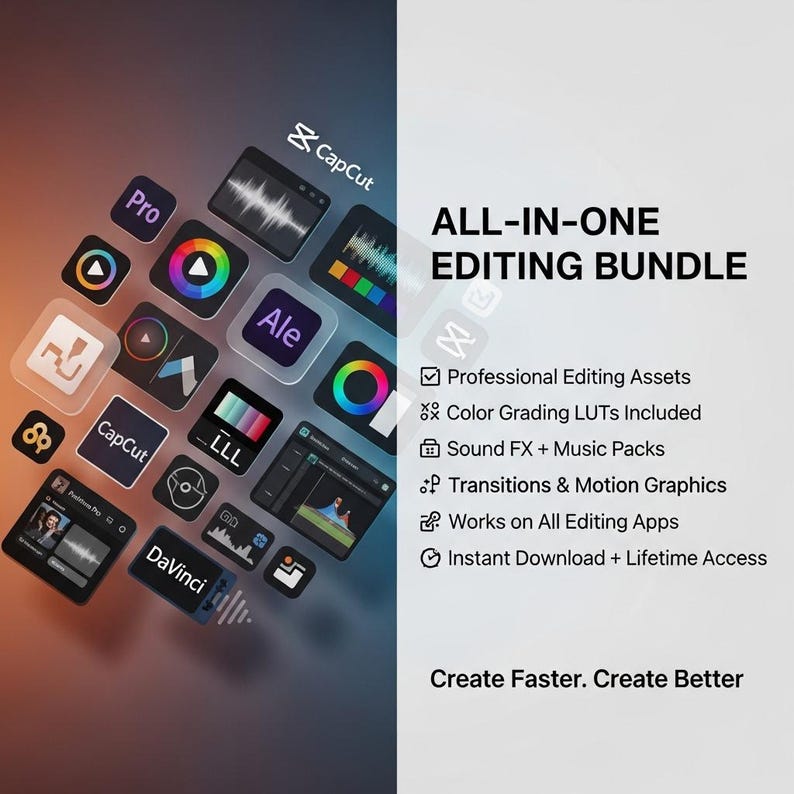 Video Editing Bundle | 1000+ Transitions, Effects, Presets, Luts ...