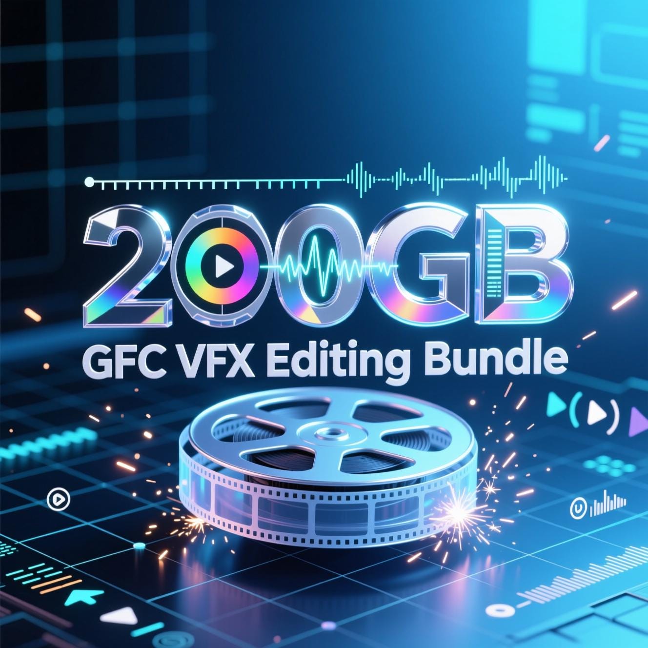 200GB GFX VFX Editing Bundle | Transitions, Overlays, FX Packs,motion ...