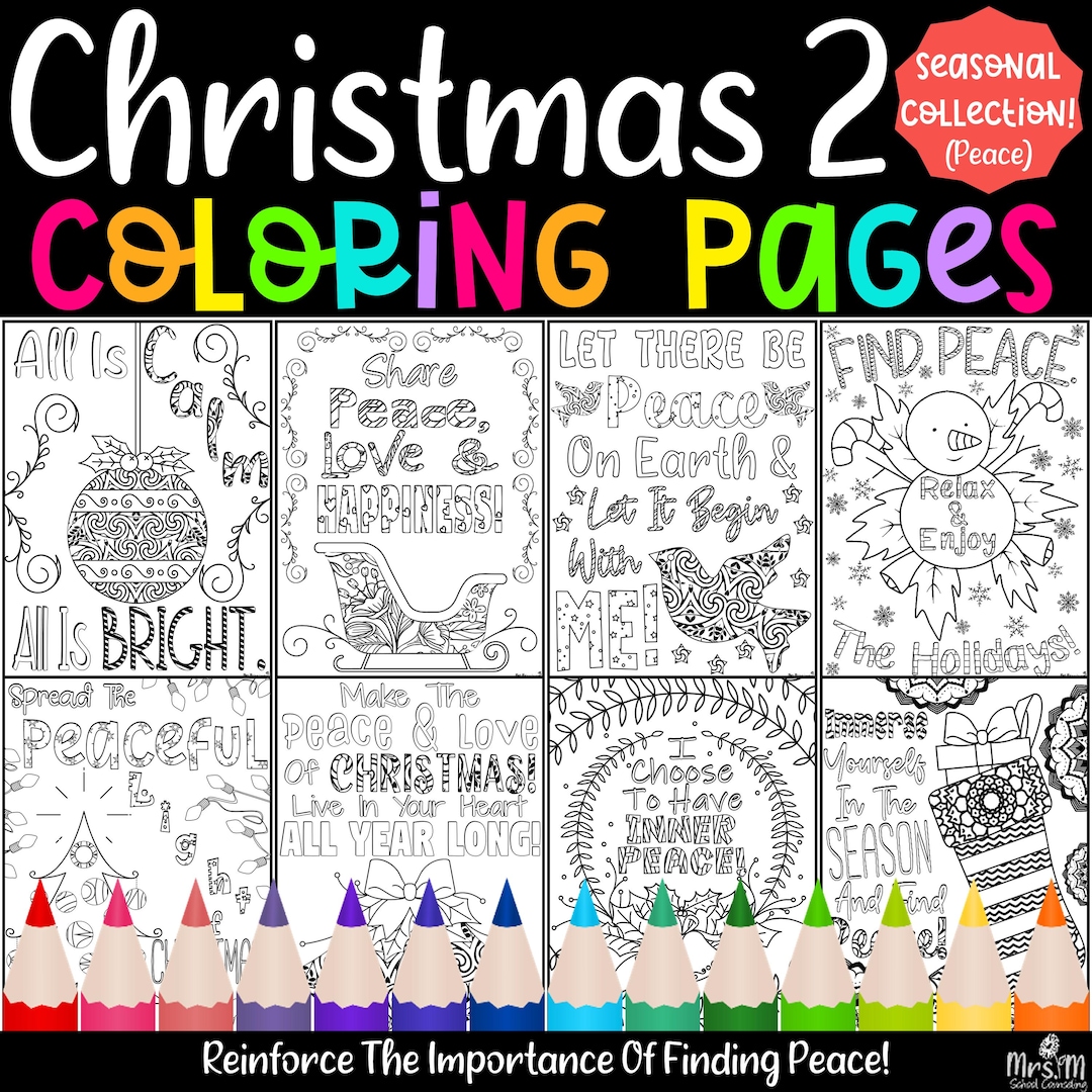Peace Themed Christmas Coloring Pages for the Holiday Season ...