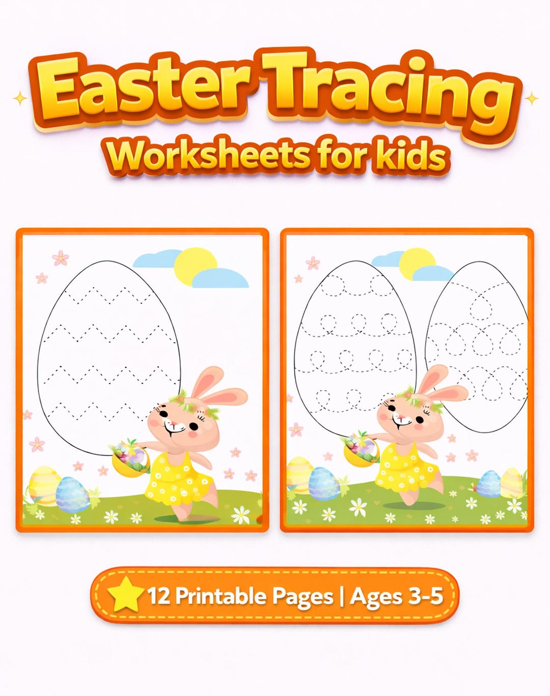 Easter Egg Tracing Worksheets for Preschoolers | Fine Motor Skills ...