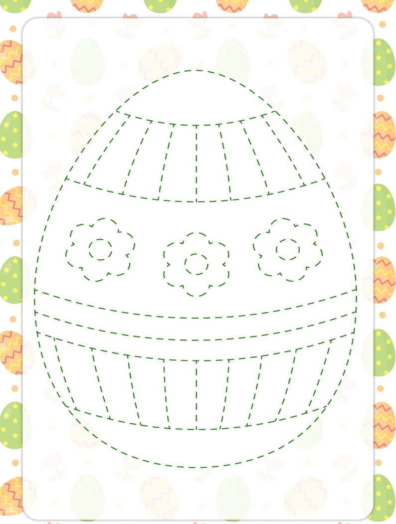 Easter Egg Tracing Worksheets for Preschoolers | Fine Motor Skills ...
