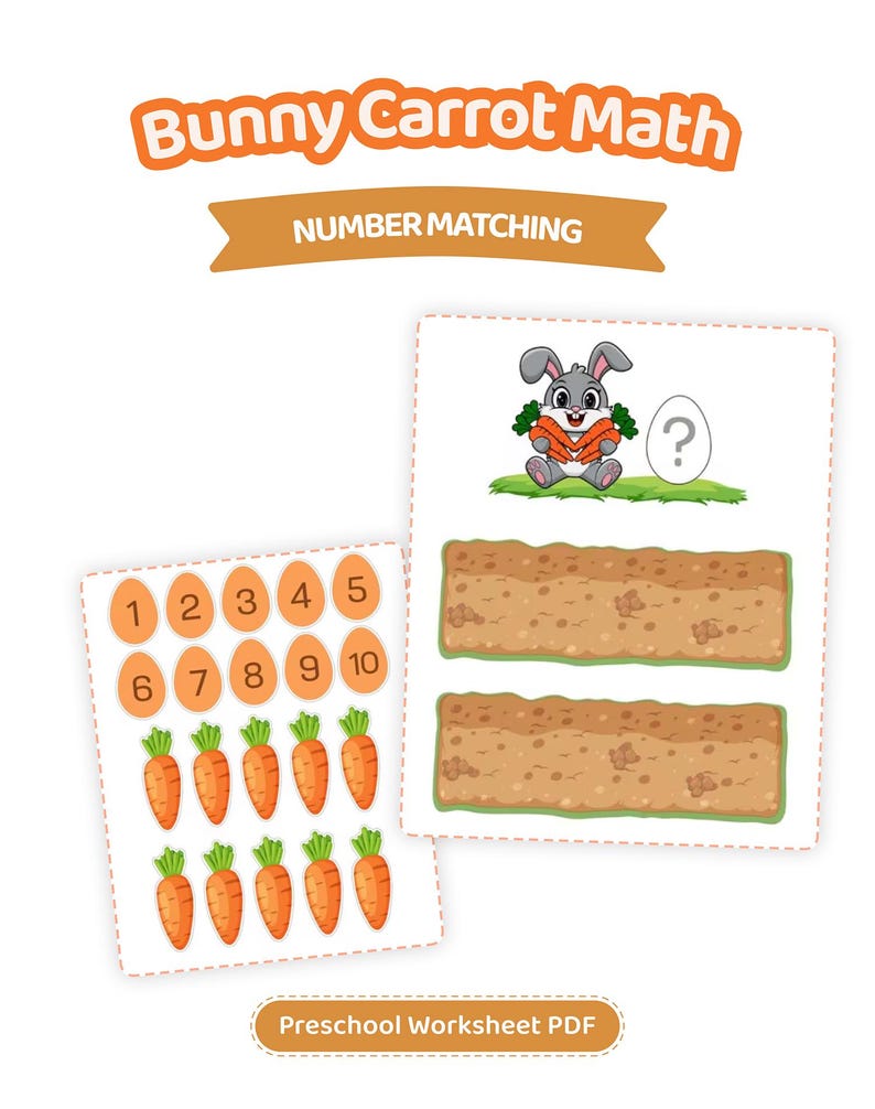 Number Matching From 1 to 10 – a Counting Board Game, Math Activity for ...